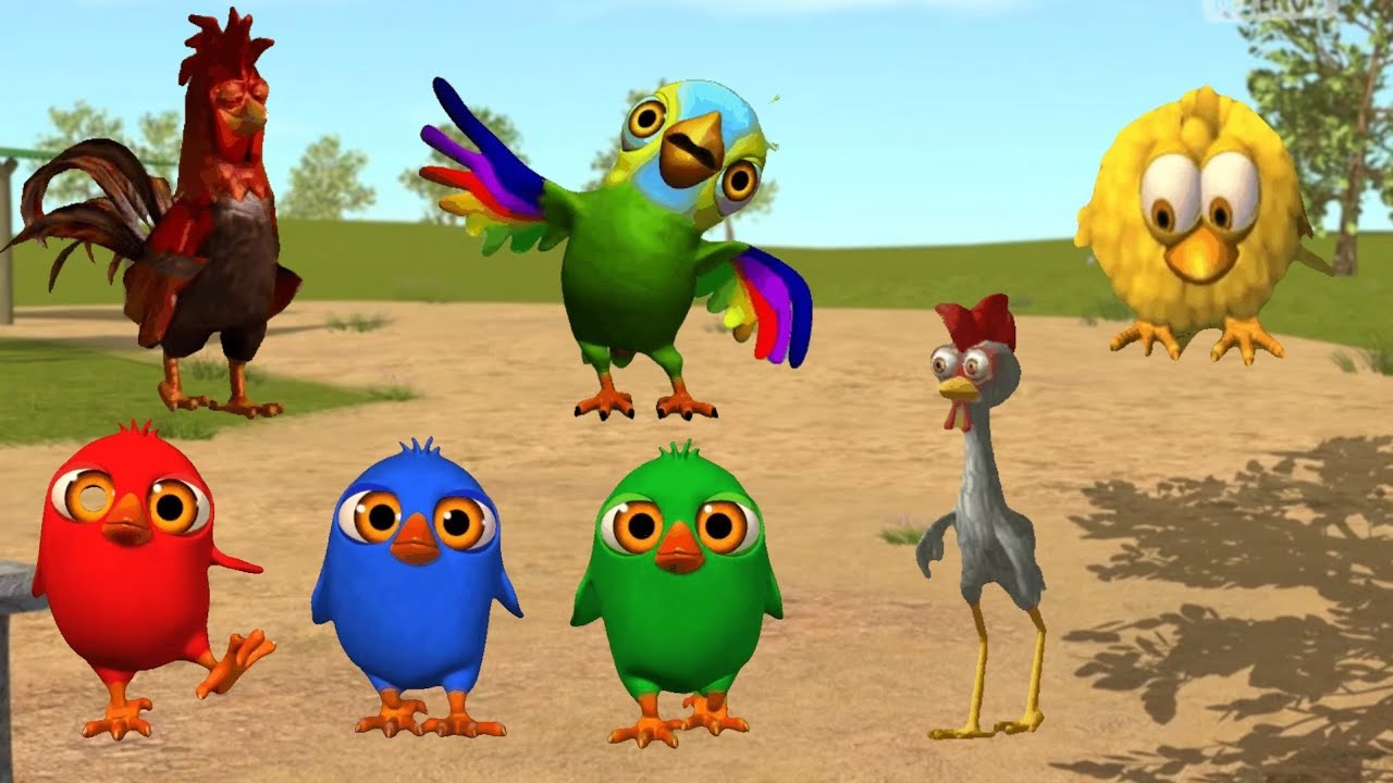 LOS ANIMALES BAILAN Y SALTAN EN LA GRANJA POLLITO PIO EL LORO PEPE ...