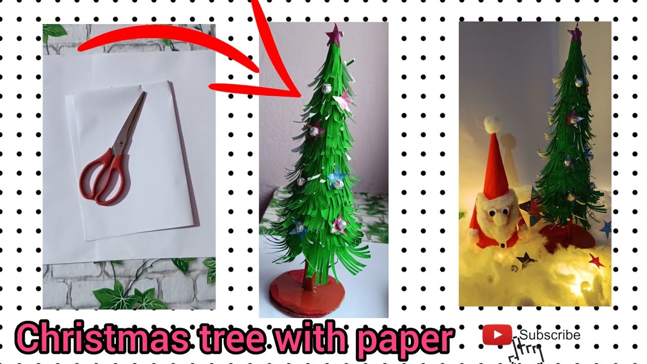 DIY:Making of Christmas tree||Christmas special paper craft|| The ...