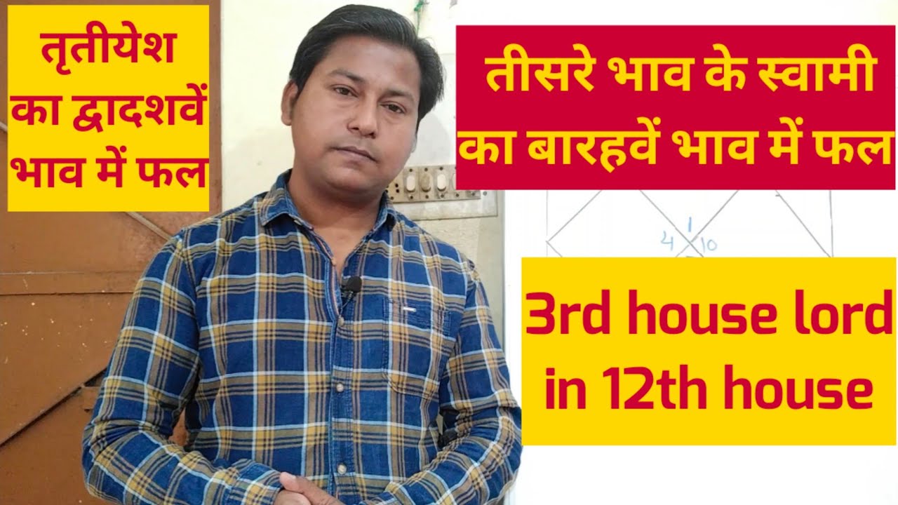 3rd house lord in 12th house.तृतीयेश का बारवें । बारहवें । द्वादश भाव ...