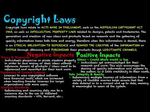 Social & Ethical Issues: Copyright Laws - YouTube