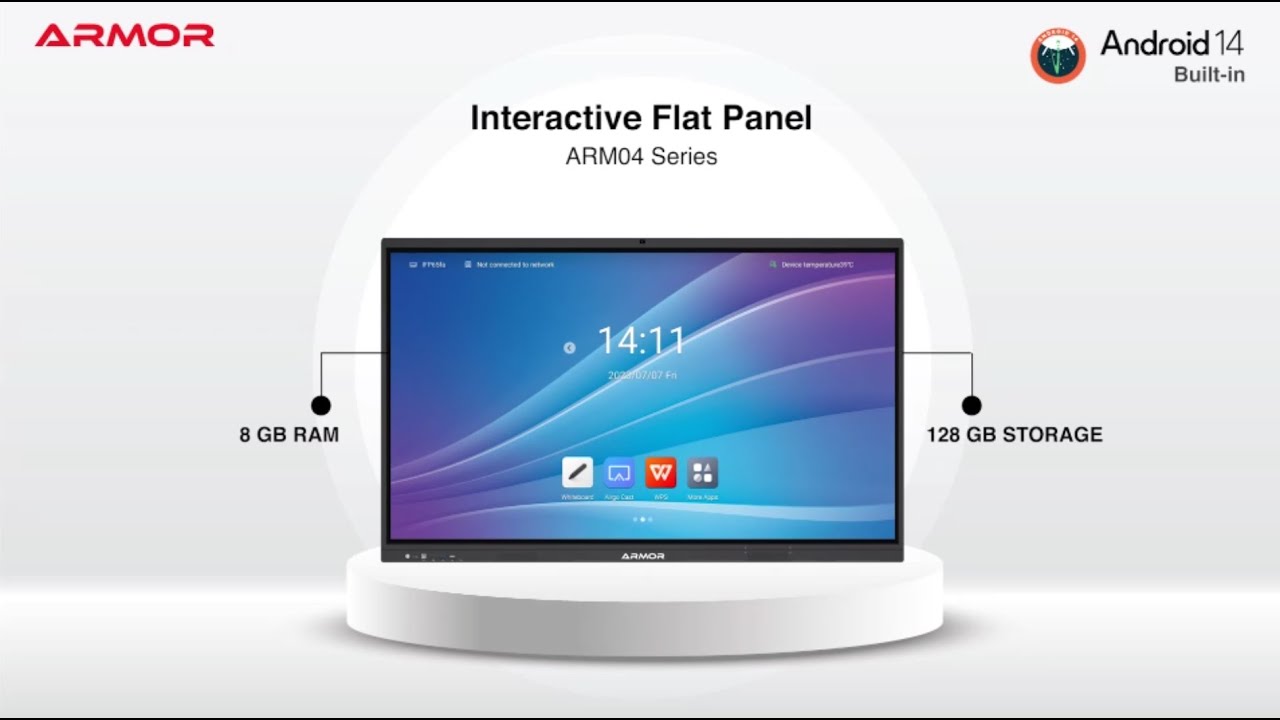 Armor Interactive Flat Panel - ARM04 Series | Android 14, 8GB Ram ...