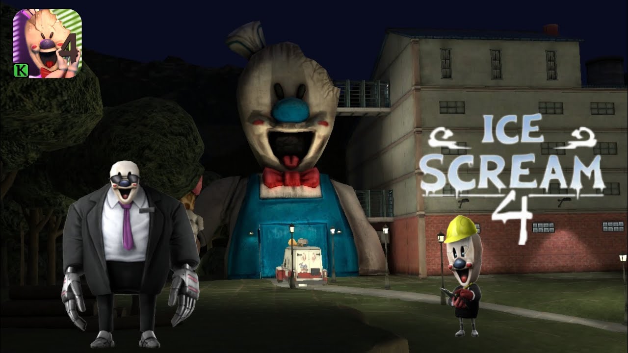Trying to escape from the ice cream factory. Ice cream 4 gameplay - YouTube