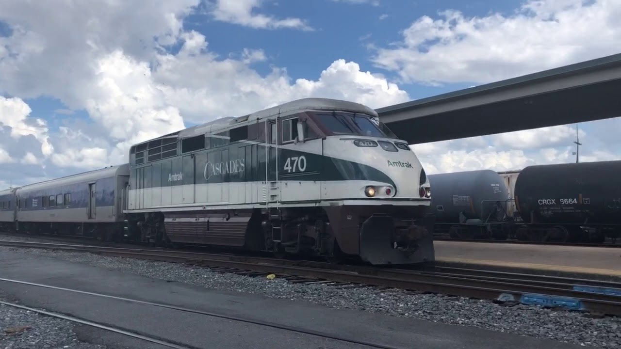 AMTK Cascade Locomotive#470 Leads NCDOT State Supported Passenger train ...