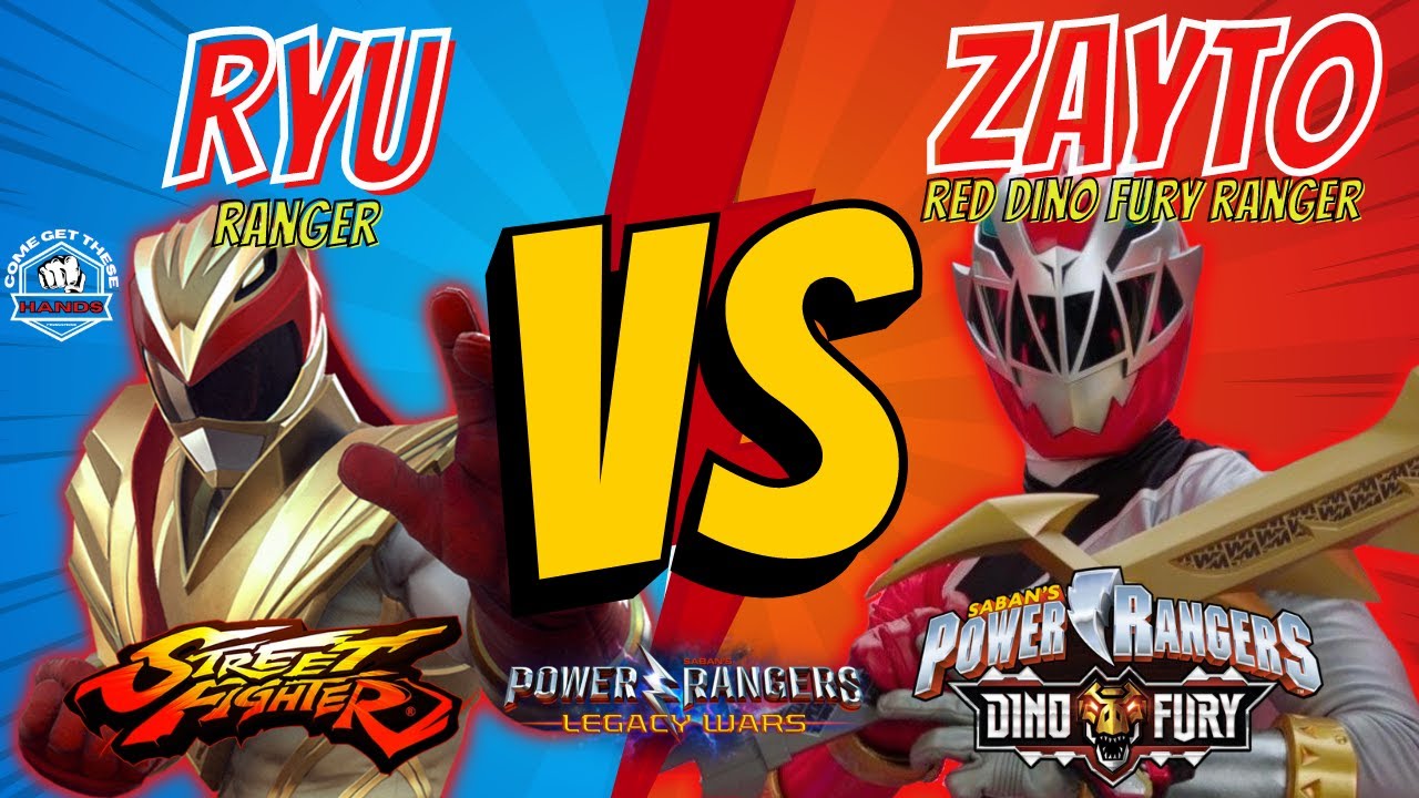 Power Rangers Legacy Wars Street Fighter Ryu Ranger Vs Zayto Red Dino ...