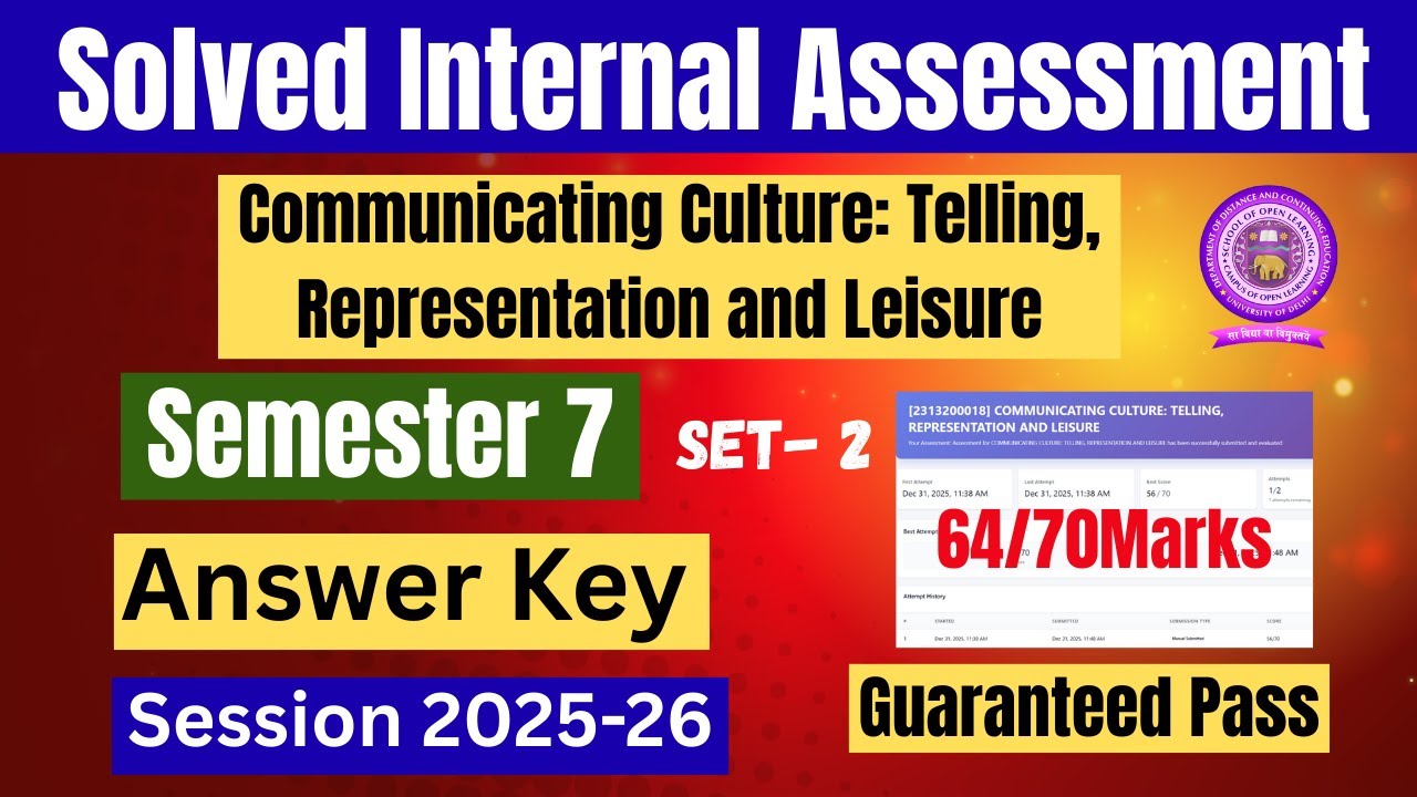 DU SOL|Internal Assessment |Communicating Culture: Telling ...