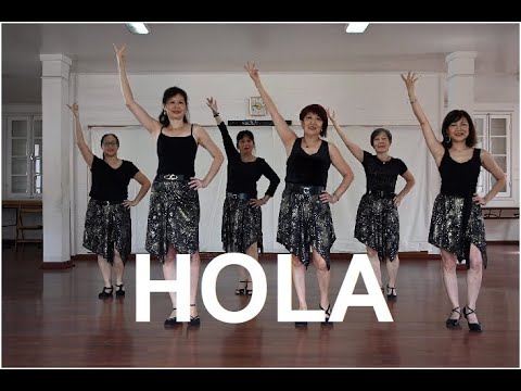 Hola line dance (Dance & Teach) - YouTube