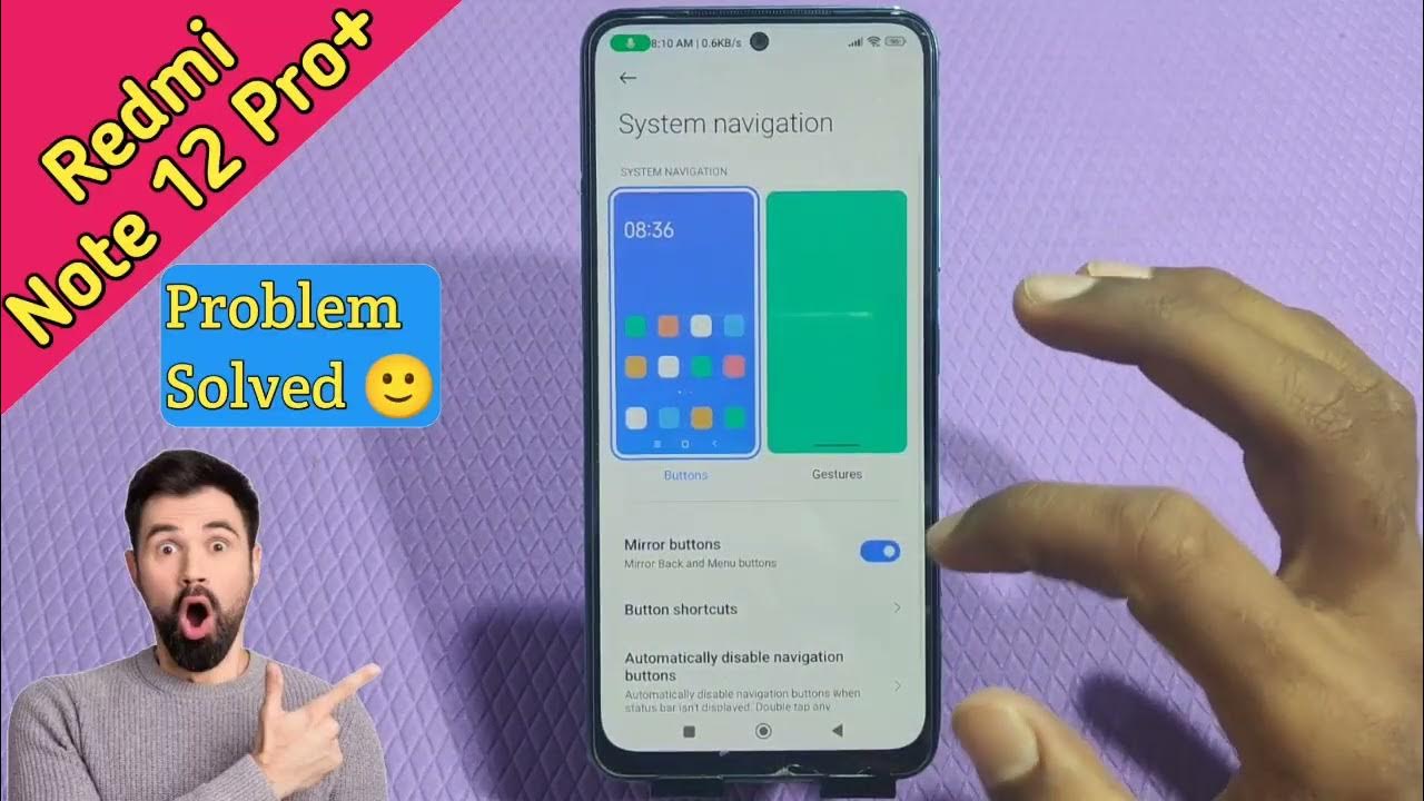 Back button setting in Redmi Note 12 Pro Plus , hide navigation gesture bar setting in Redmi ...