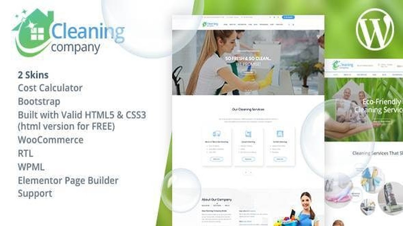 Cleaning Services WordPress Theme + RTL Free Download - YouTube