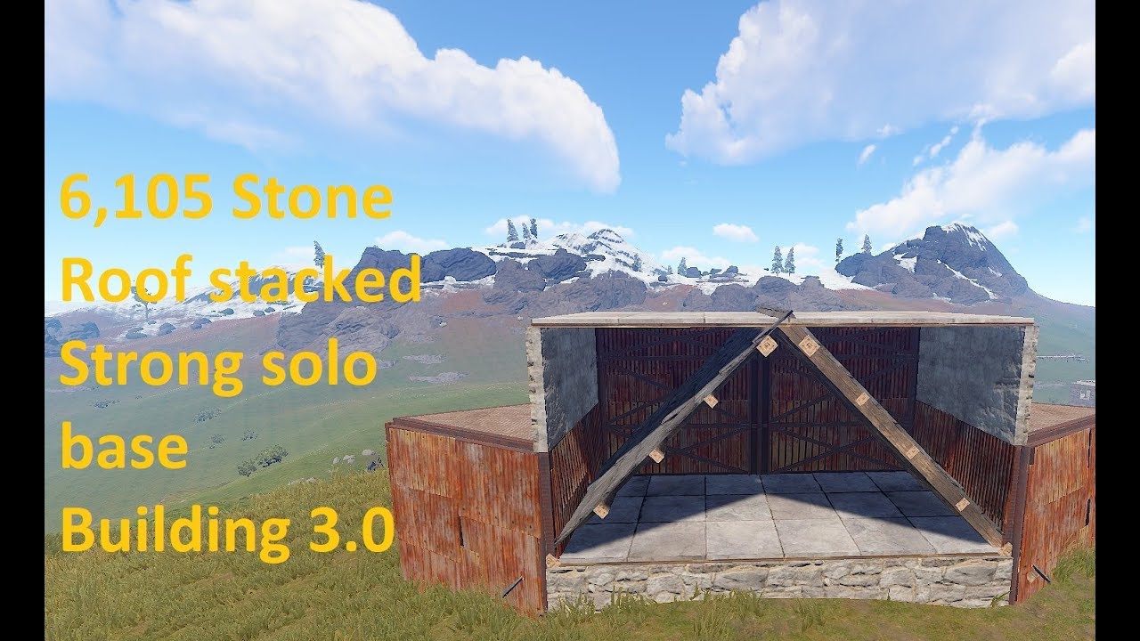 Rust Building 3.0 Cheap roof stacked solo base - YouTube