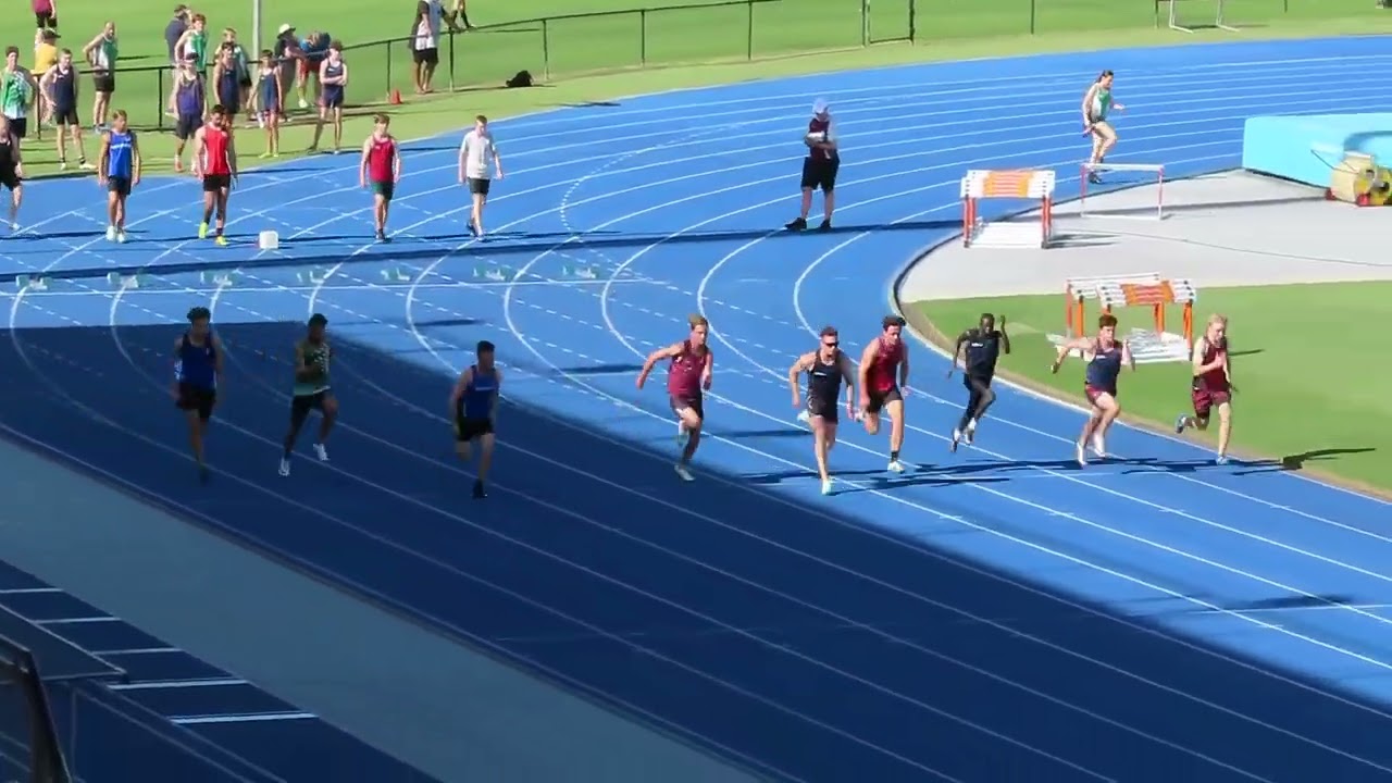 Ht4. 100m Men, Norma Croker Shield, QSAC-SAF, Brisbane 15/01/ 2022 ...