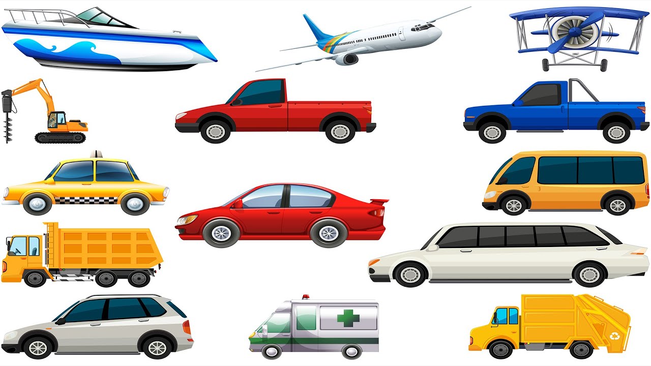 🚗🚗Vehicle Names | Toys For Kids | Types of Vehicles in English ...