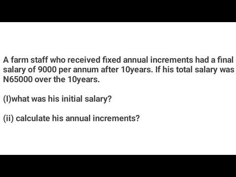 How to calculate annual Increments and initial salary Application of ...