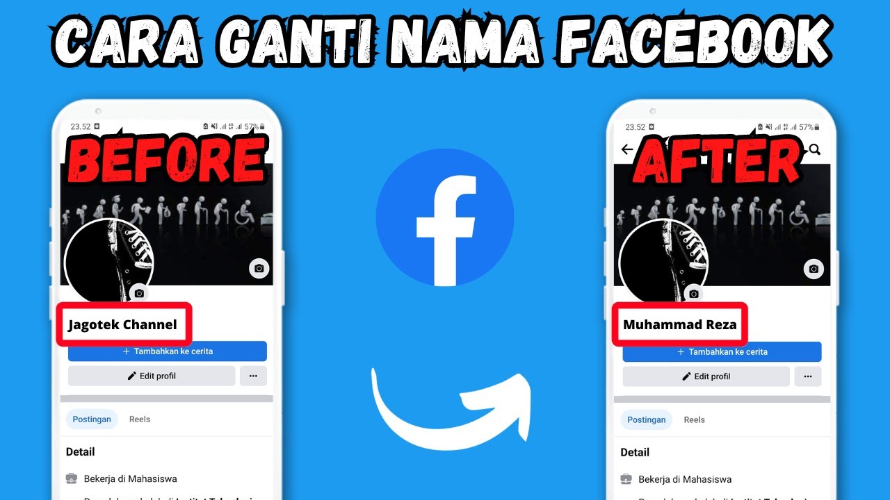 Cara Mengganti Nama Facebook Terbaru 2023 | Ganti Nama Facebook - YouTube