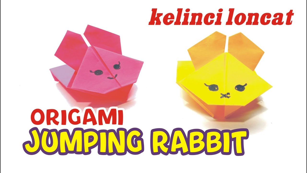 🔴 cara membuat origami kelinci loncat | how to make origami jumping ...