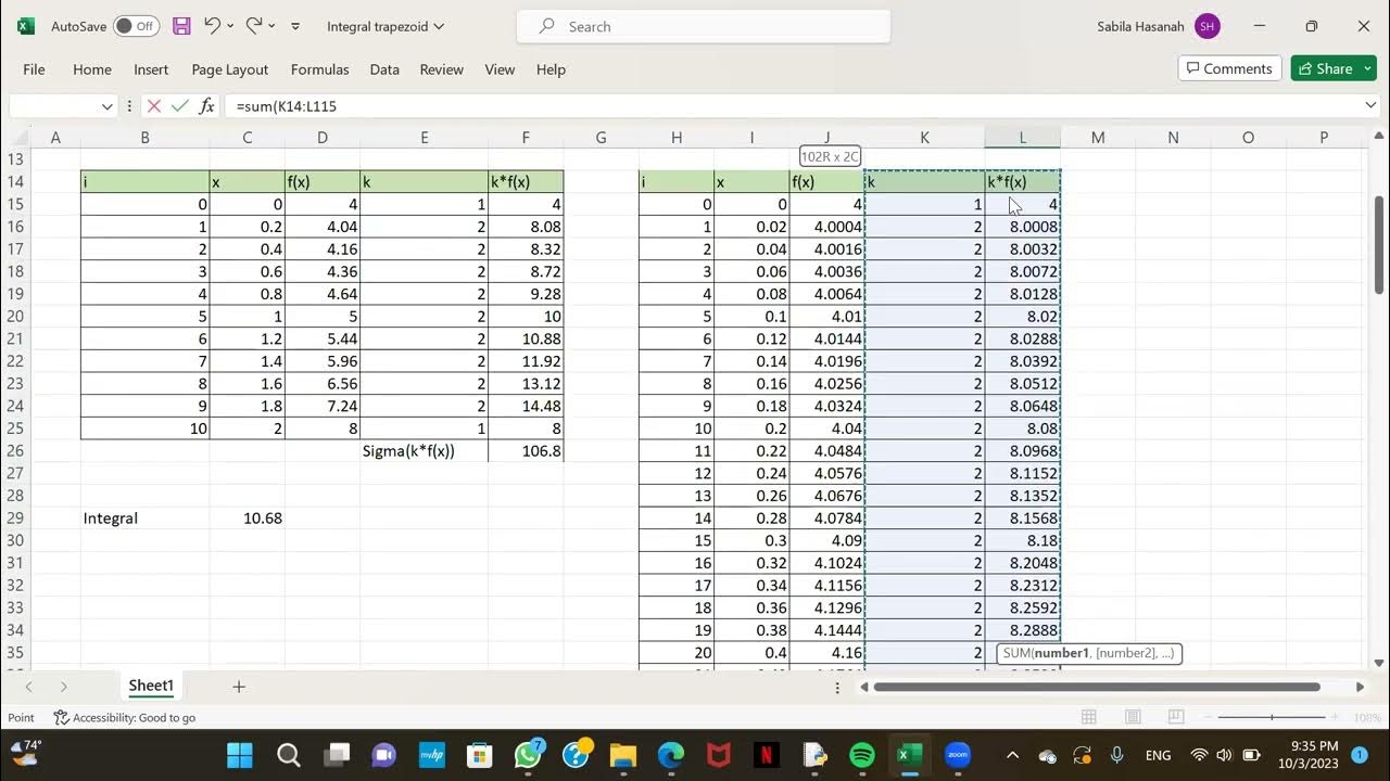Integral Numerik berbasis Metode Trapezoid Multigrid - YouTube