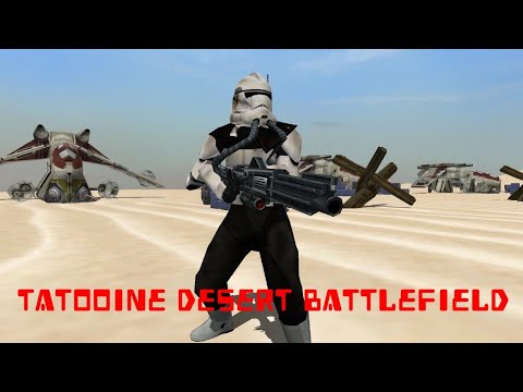 SWBF2 (2005) - Tatooine Desert Battlefield Mod - YouTube