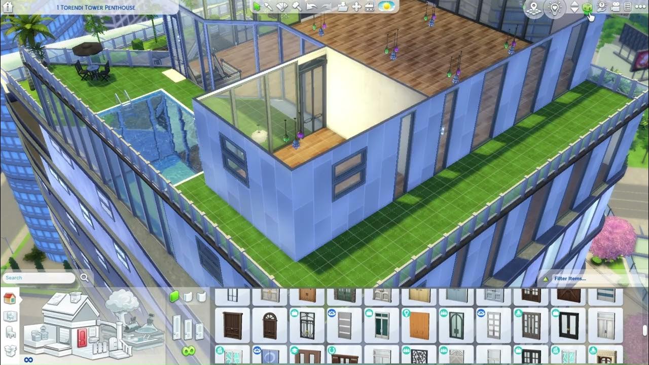 Redoing the bachelor penthouse in city living // The Sims 4 Speed Building - YouTube