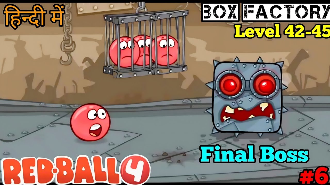 Red Ball 4 Box Factory Defeat Final Boss || Level 42-45 Complete || NEW ...