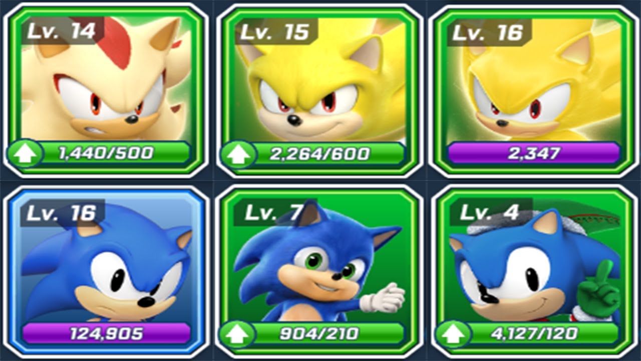 Sonic Forces - All Super Characters vs All Small Sonic Skins: Movie ...