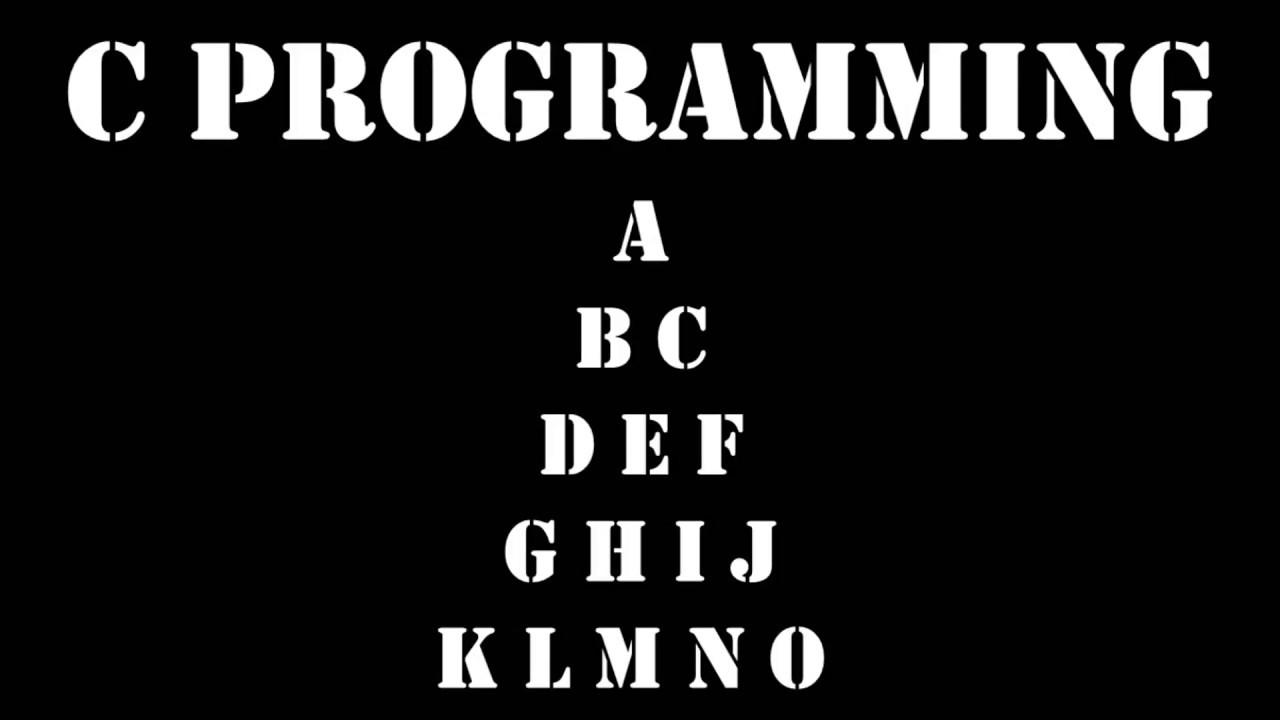 C Program To Print Character Pyramid YouTube C Program To Print Character Pyramid YouTube