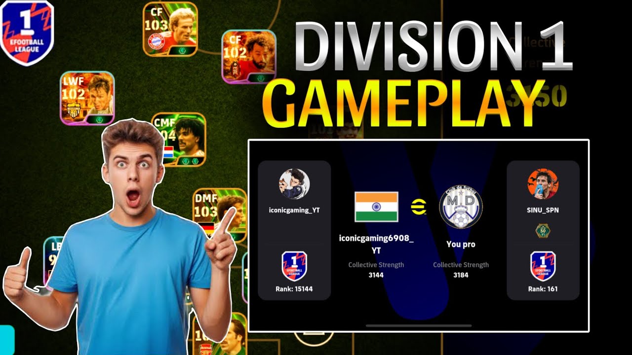 efootball 2025 Vs Division 1 pro 🔥 World Rank 161 | Road To Top 1 # ...