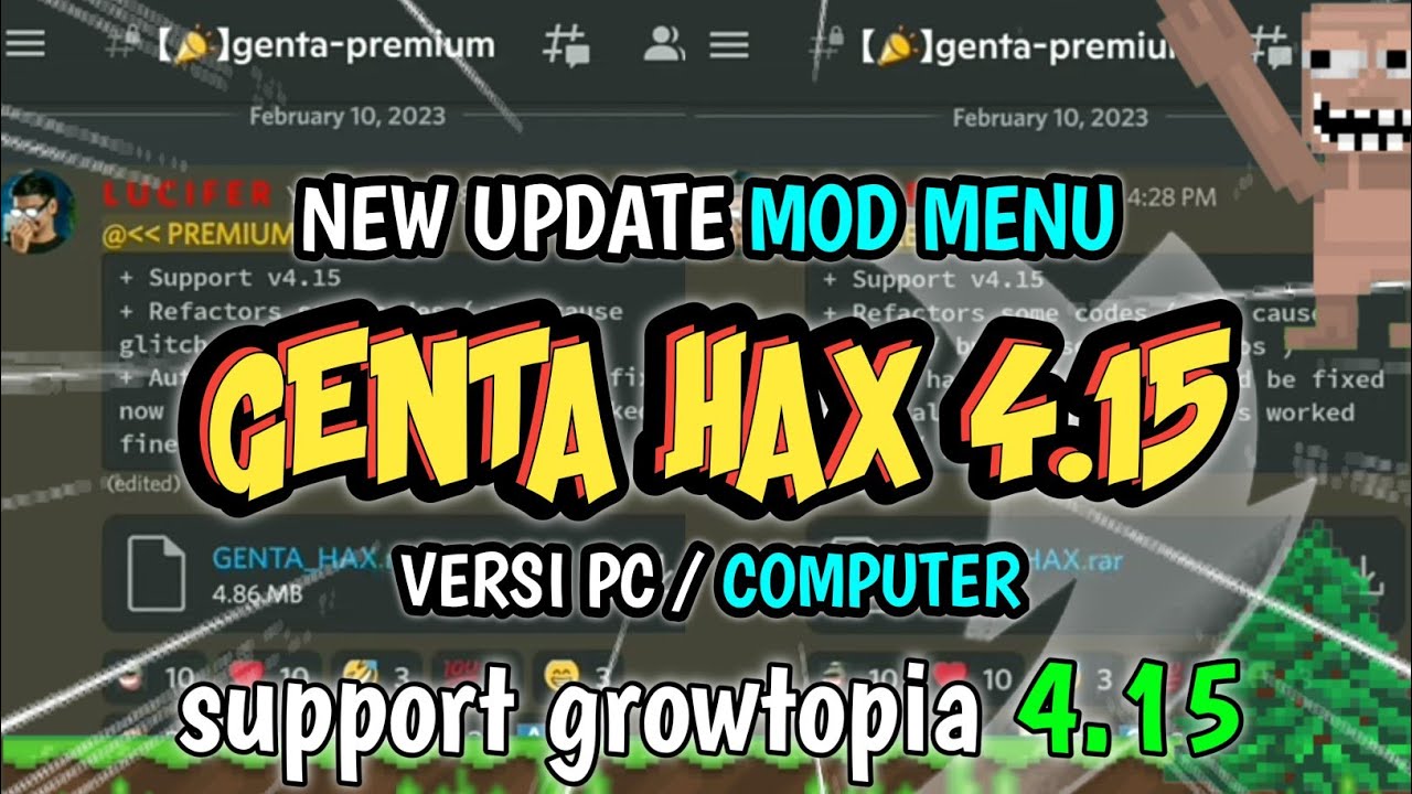 NEW UPDATE GENTA HAX 4.15 PC || SUPPORT GROWTOPIA 4.15 VERSI TERBARU ...