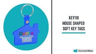 Personalized House Shaped Soft Key Tags | KEY110 - DiscountMugs
