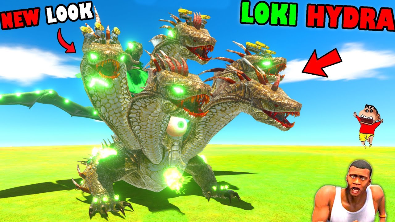 NEW LOOK to LOKI HYDRA in Animal Revolt Battle Simulator with SHINCHAN ...