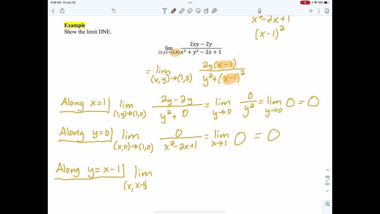 Calculus III - Unit 3 Section 2 - Limits of Multivariable Functions Part 3 - YouTube