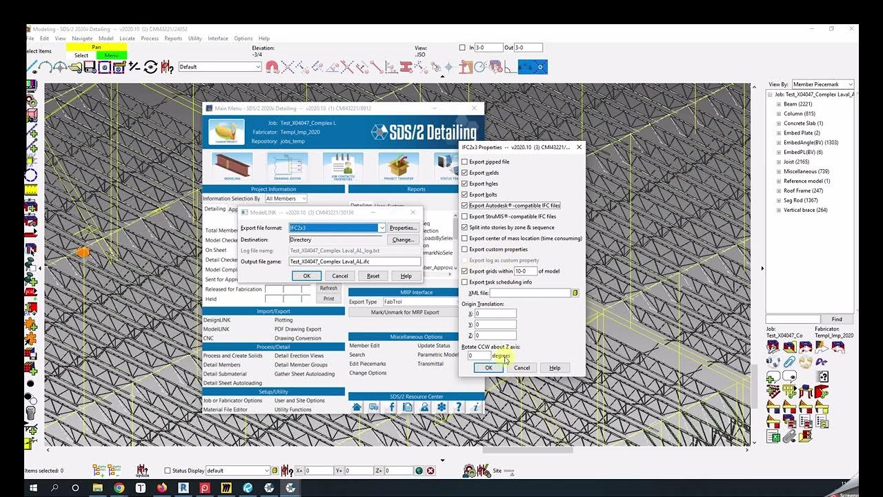 Création de fichiers IFC à partir de SDS2/Creating IFC files from SDS2 - YouTube