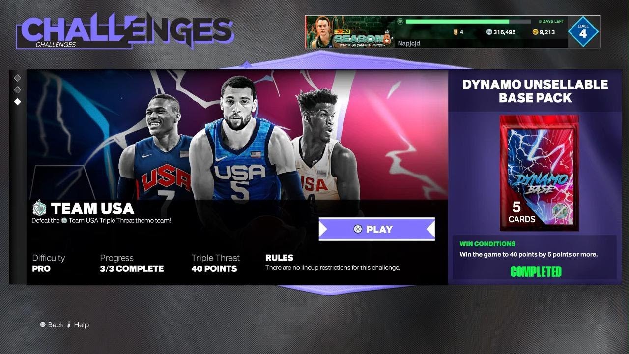 NBA 2K24 Invincible Team USA (Dynamo) MyTEAM Spotlight Challenge - YouTube