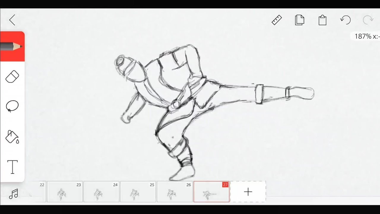 How to Animate fight poses in flipaclip on android | mydreamsketch1 ...