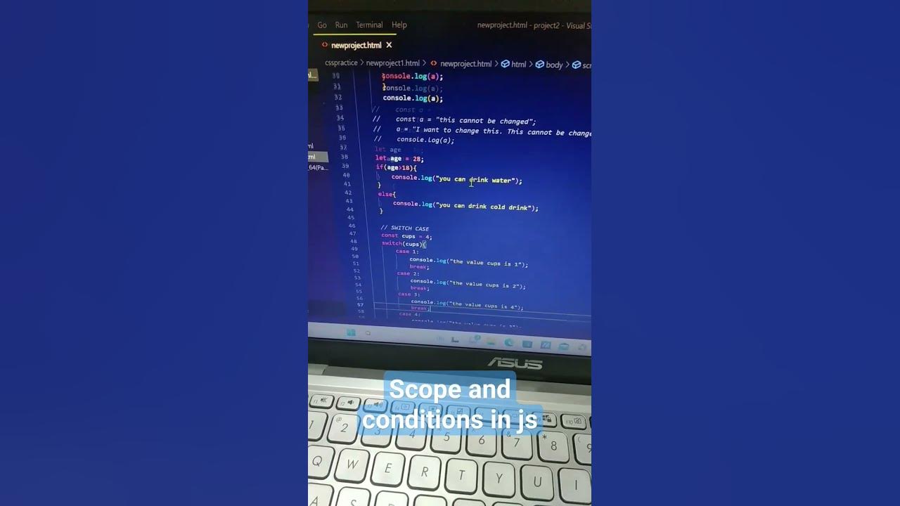 Scope And Condition In Js Webdevelopment Javascript Js Html Htmltutorial Css Logic Viral
