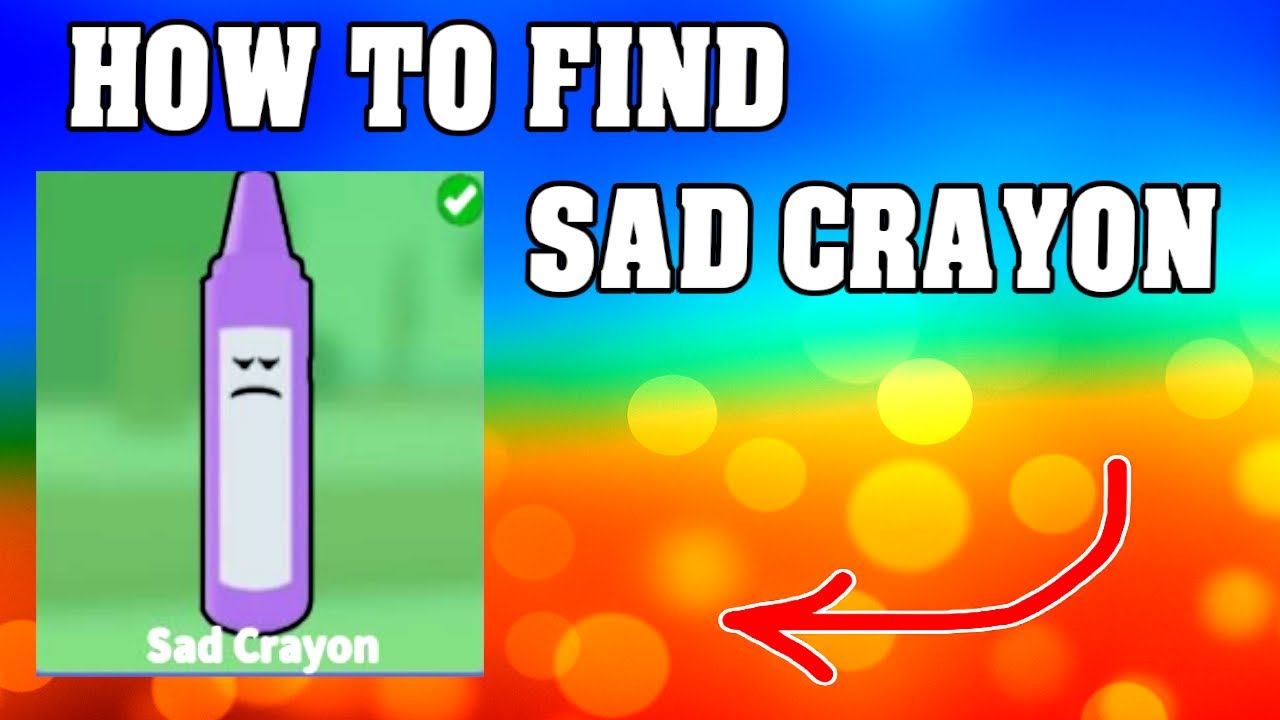 How To Find SAD CRAYON in FIND THE CRAYONS ROBLOX 🖍️ [UPDATE ...