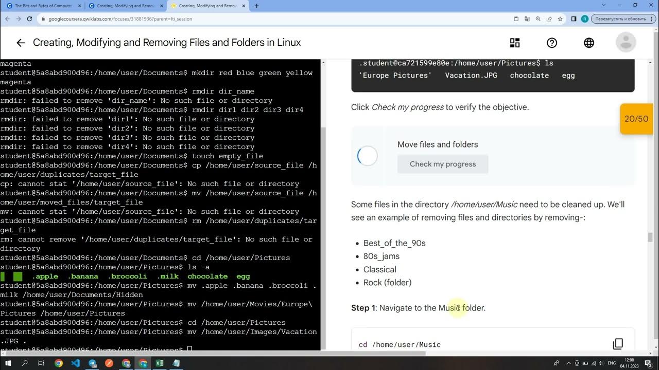 Creating Modifying And Removing Files And Folders In Linux Youtube