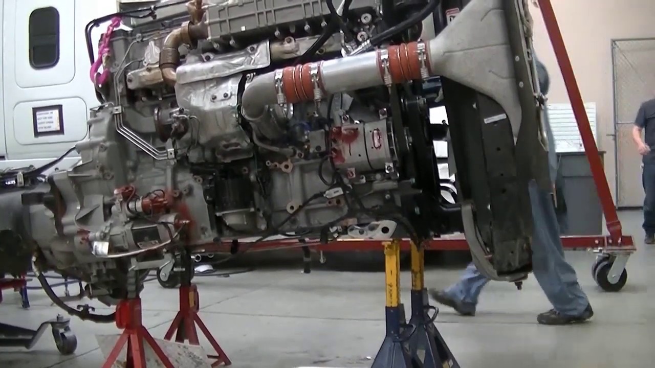 Detroit Engine Removal & Installation - Part 6 (Install Powertrain ...