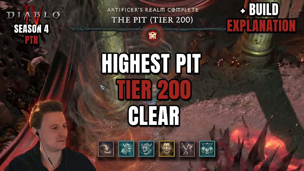 HIGHEST PIT TIER 200 with DUST DEVILS BARB! PTR Season 4 Diablo 4 - YouTube