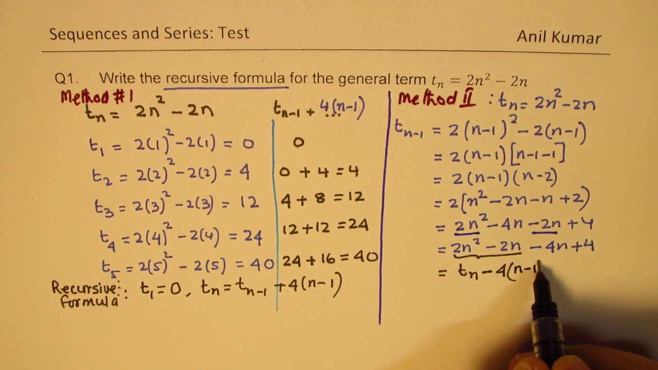Sequences and Series Complete Test MCR3U | Grade 11 | IITJEE | Grade 11 ...