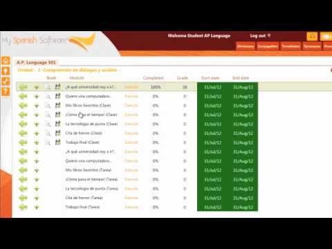 My Spanish Software AP LANGUAGE - Student Tutorials - YouTube