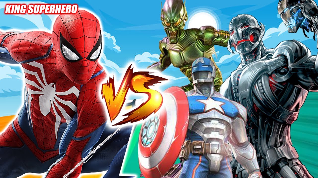 SPIDER MAN VS CIVIL WARRIOR, ULTRON AND GREEN GIBLIN‼️THE AVENGERS ...