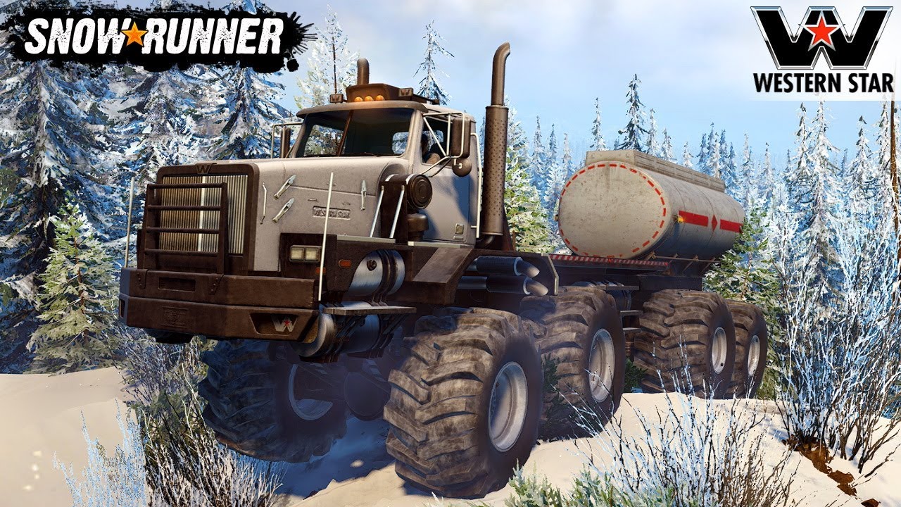 SnowRunner - WESTERN STAR 714WM Driving On Snow And Ice Off-road - YouTube