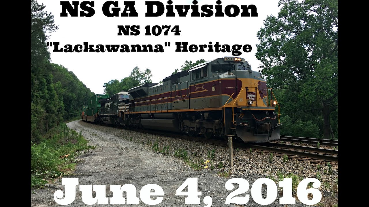 NS 1074 Lackawanna Heritage Unit Leads NS 285 - June 4, 2016 - YouTube