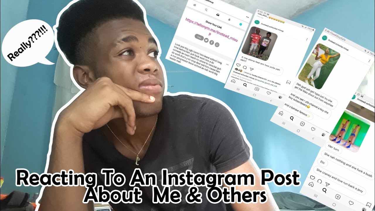 Reacting To An Instagram Post About Me & Others - YouTube