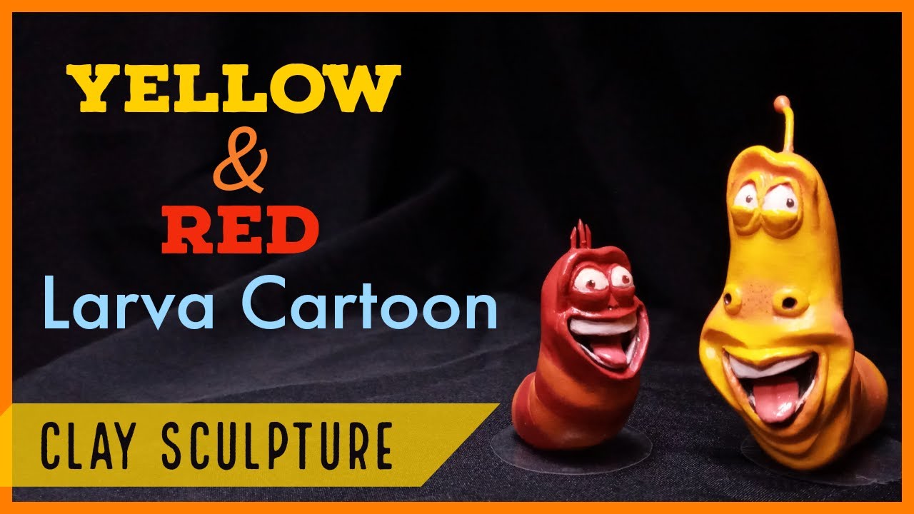 Sculpting Larva Cartoon_Yellow and Red_Polymer Clay_LifeofClay - YouTube