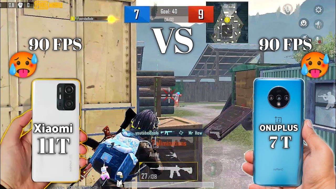 Xiaomi 11T 90Fps Vs One plus 7T 90Fps TDM Test🔥| Best Gaming device ...