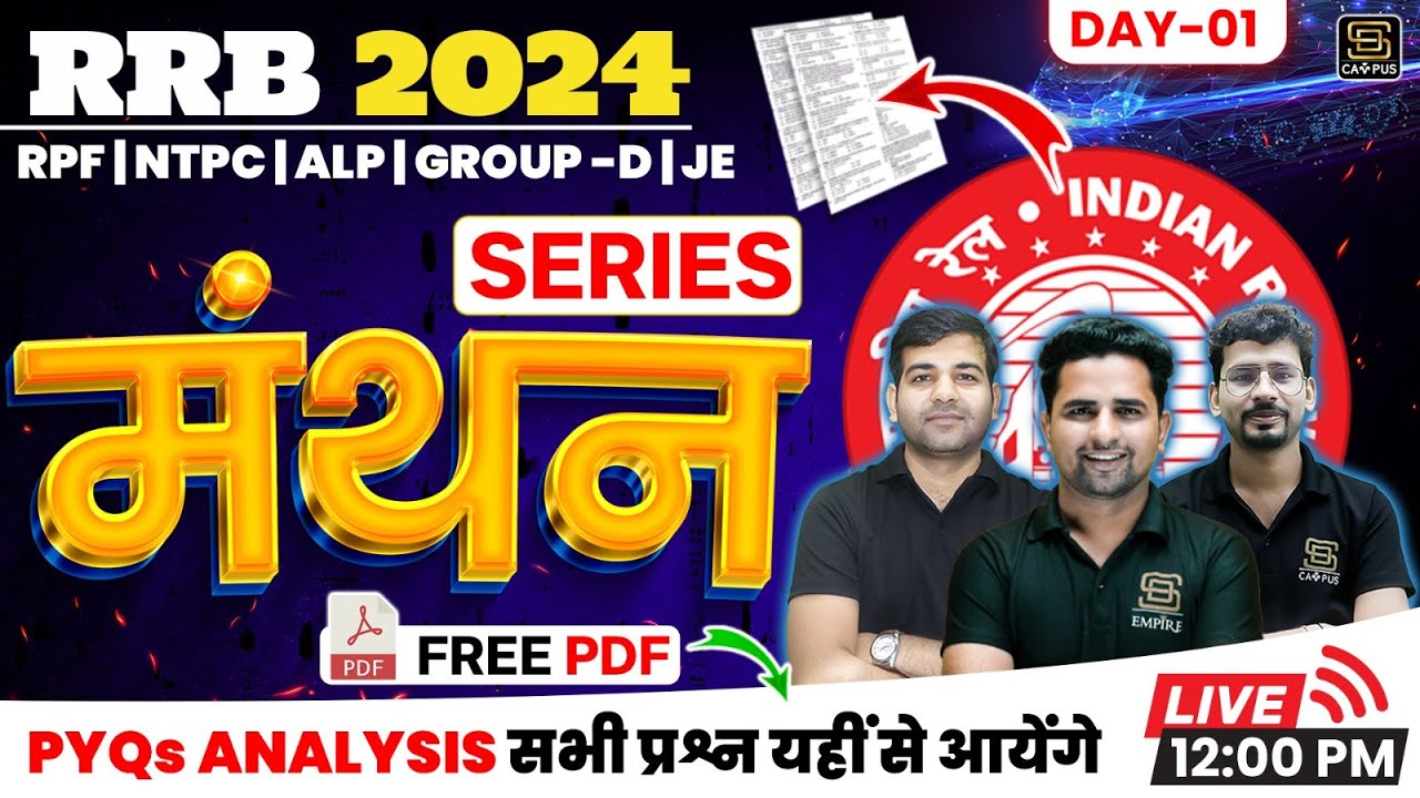 Railway Exam 2024 | Railway Maths , Reasoning ,GK GS | Previous Year ...