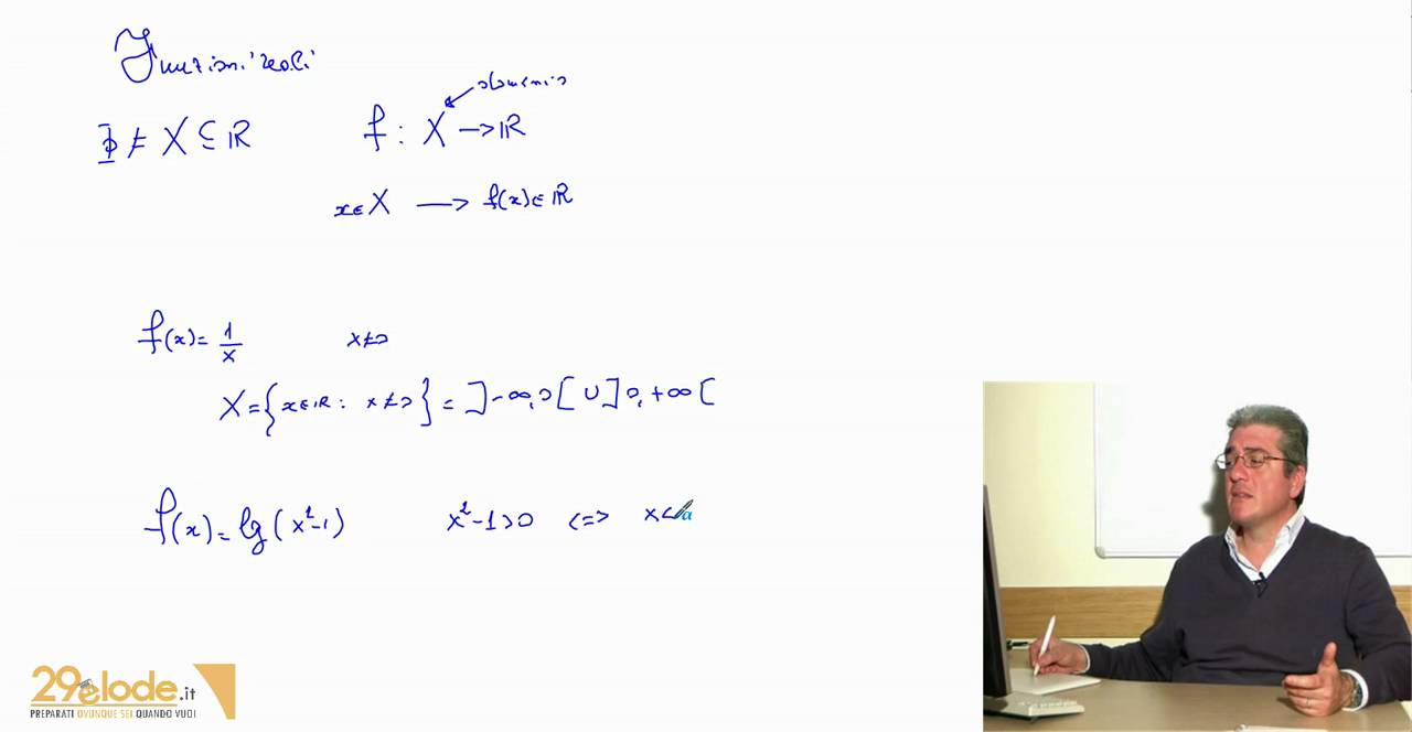 Analisi matematica 1 - Funzioni reali - dominio di una funzione ...