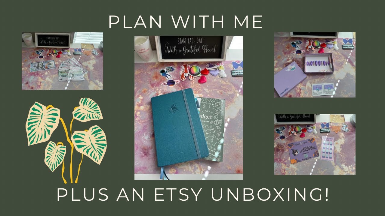 Plan with me, plus an Etsy unboxing! #etsy #budget #planning #unboxing ...