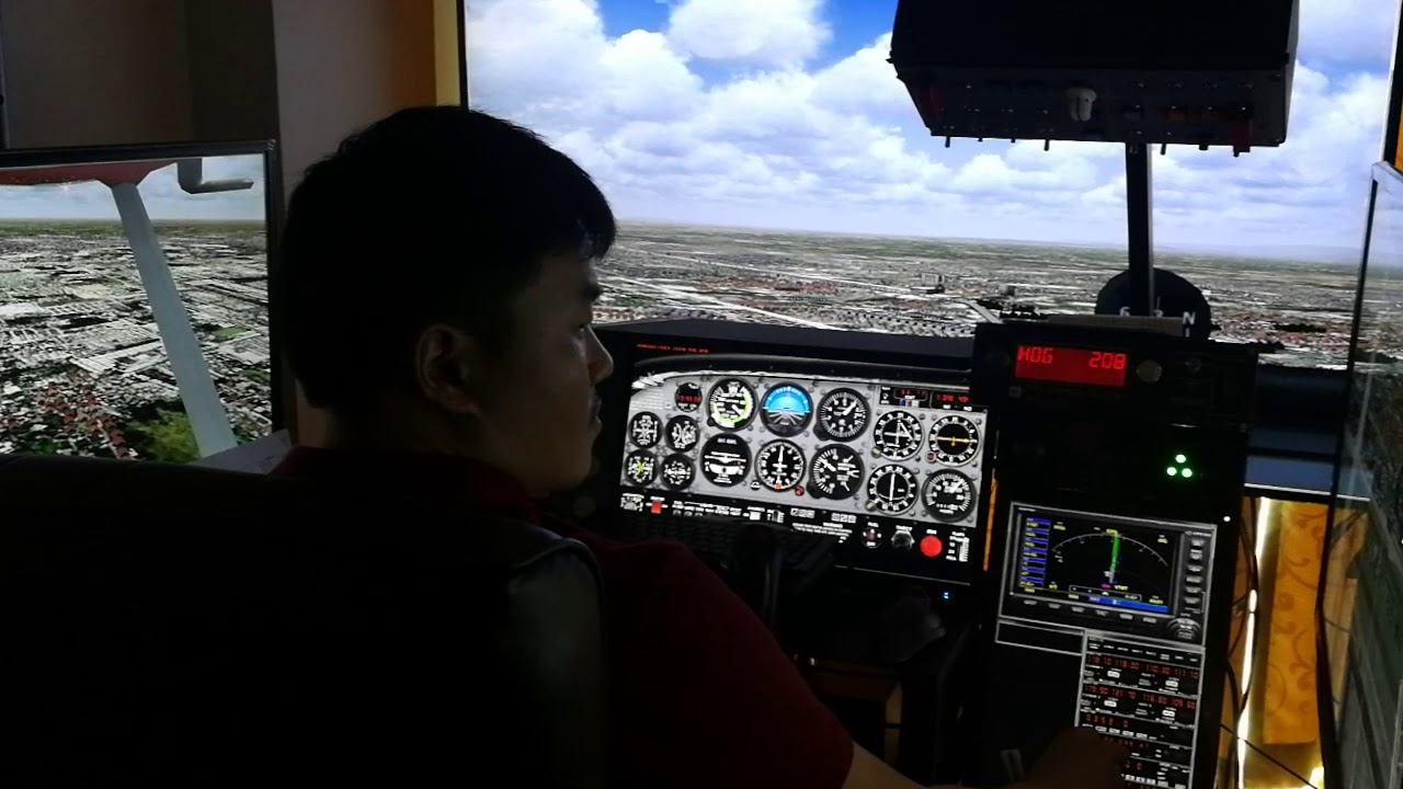 Home Cockpit Cessna C172 in Right traffic Pattern @VTBD Don mueang ...