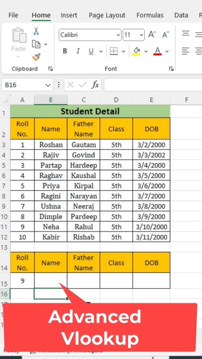 Advanced VLOOKUP formulas for data analysis in excel #shorts - YouTube
